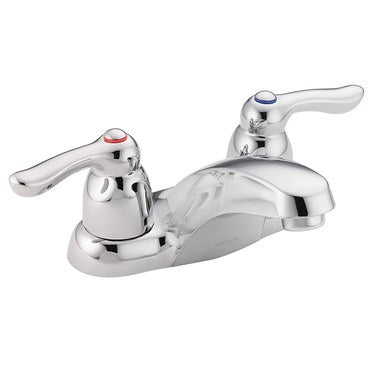 Moen 8915 Lavatory Faucet M-bition Centerset 4 Inch Spread 2 Lever Ada ...