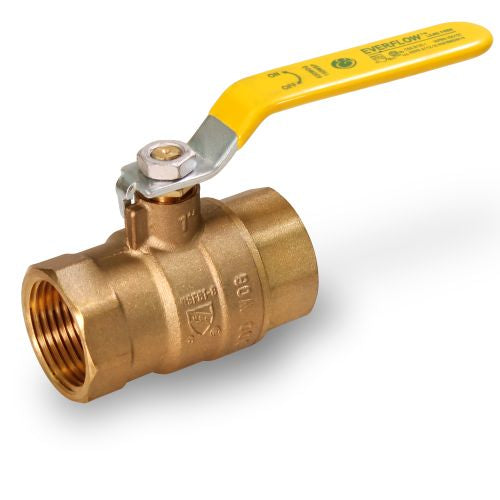 Everflow 605t012-nl 1/2" Ips Full Port Premium Brass Ball Valve Lead ...