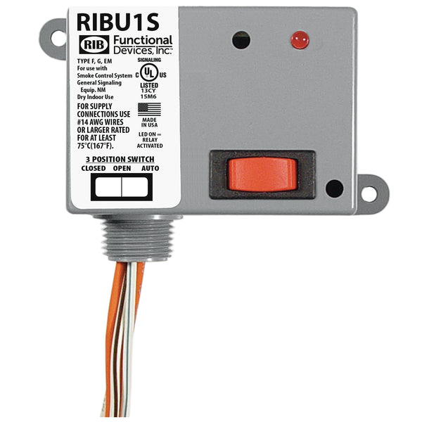 Rib Relays Ribu1s Enclosed Relay 10amp Spst-no + Override 10-30vac/dc ...