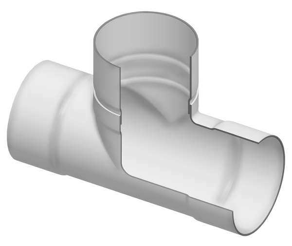 Spears 280-102501 6x4 Pvc Reducing Tee Socket Low Head Pipxips ...