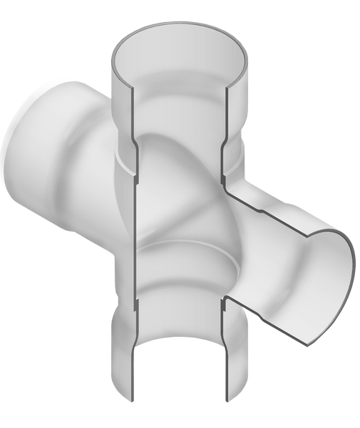 Spears 3320-730pxi 15x10 Pvc Reducing Cross Socket 125pipxips | Midwest ...