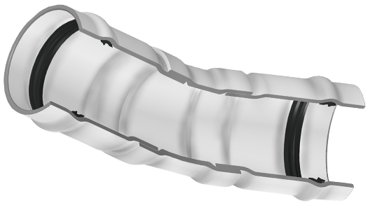 Spears 300-100452 10 Pvc 22-1/2 Elbow Gasket 100pip | Midwest Supply