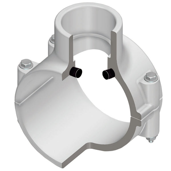 Spears 466e-249 2x1 Pvc Clamp Saddle Socket Epdm Zinc Bolt | Midwest Supply