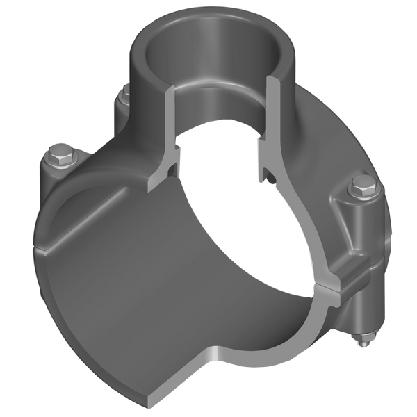 Spears 866-415 4x1/2 Pvc Clamp Saddle Socket Epdm Zinc Bolt | Midwest ...