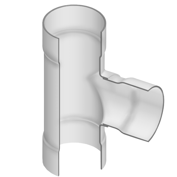 Spears 300-102516 12x4 Pvc Reducing Tee Socket 100pipxips | Midwest Supply