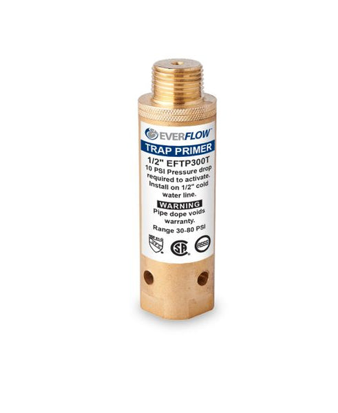 Everflow Eftp300t-nl 1/2" Trap Primer | Midwest Supply