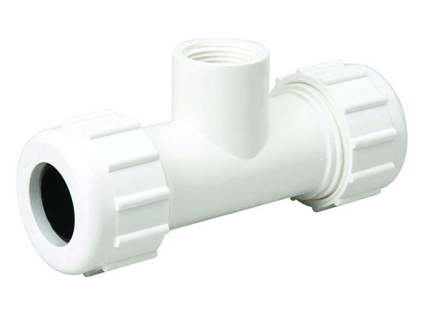 Everflow 370ct3412 Everflow 3/4" X 1/2" Pvc Compression Tee Fip Branch ...