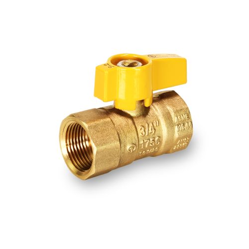 Everflow 4512y 1/2" Gas Ball Valve Fip X Fip Yellow Handle | Midwest Supply