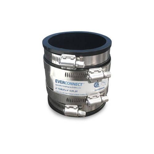 Everflow 6030 3" Flexible Coupling Ci To Plastic Pipe W/ss Shear Rings ...
